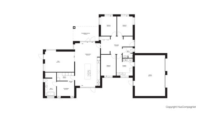 Plantegning | H-hus 195 m2 | HusCompagniet